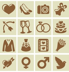 Wedding icons Royalty Free Vector Image - VectorStock