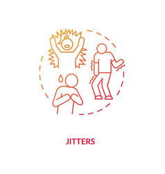 Jitters concept icon Royalty Free Vector Image