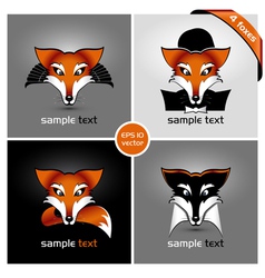 Foxes Set Royalty Free Vector Image - VectorStock