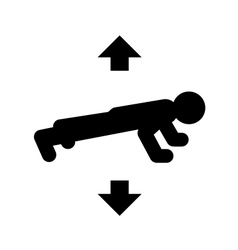 Push ups icon Royalty Free Vector Image - VectorStock