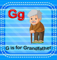 Flashcard letter g is for grandmother Royalty Free Vector