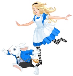 Wonderland rabbit hole Royalty Free Vector Image