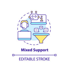 Comprehensive support concept icon Royalty Free Vector Image