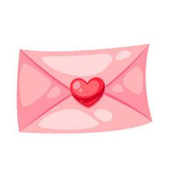 Valentines day letter with heart Royalty Free Vector Image