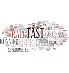 Fast word cloud concept Royalty Free Vector Image