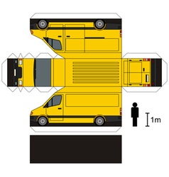 Paper model a fire truck Royalty Free Vector Image