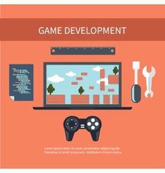 Game development concept Royalty Free Vector Image