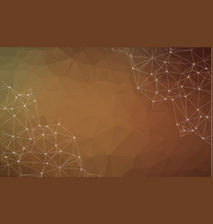 Abstract polygonal brown background triangular Vector Image