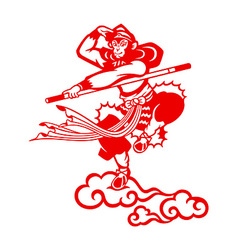 Chinese Monkey king Royalty Free Vector Image - VectorStock