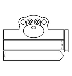 Funny monkey crown Royalty Free Vector Image - VectorStock