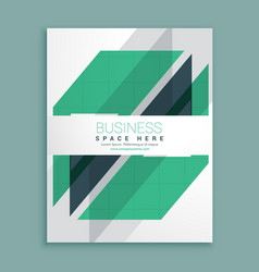 Stylish green magazine cover design template Vector Image