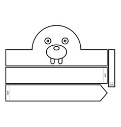 Penguin coloring headband Royalty Free Vector Image