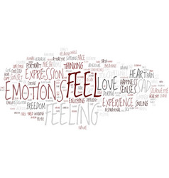 Feel word cloud concept Royalty Free Vector Image