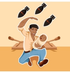 Muslim man giving donation Royalty Free Vector Image