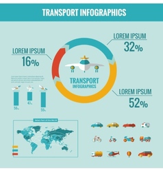 Transportation infographic template Royalty Free Vector