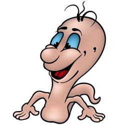 Happy worm Royalty Free Vector Image - VectorStock