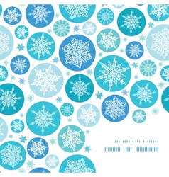 Falling snow circle frame seamless pattern Vector Image