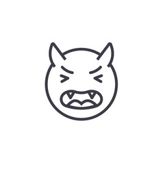 Speak no evil emoji black concept icon Royalty Free Vector