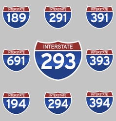 Interstate signs Royalty Free Vector Image - VectorStock