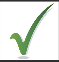 Green check mark isolated Royalty Free Vector Image
