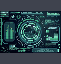 Futuristic hologram ui science hud interfaces Vector Image