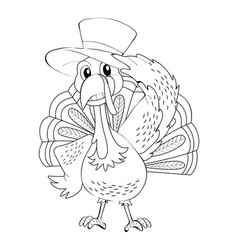 Label design with wild turkey Royalty Free Vector Image
