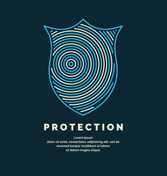Realistic shield a symbol of protection and Vector Image