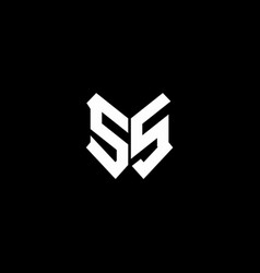 Ss logo monogram shield shape with crown design Vector Image