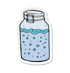 Comic cartoon jar of preserve Royalty Free Vector Image
