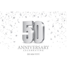 Anniversary 50 gold 3d numbers Royalty Free Vector Image