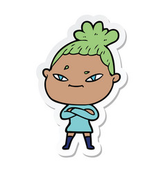 Cartoon woman icon Royalty Free Vector Image - VectorStock