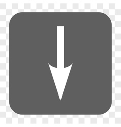 Sharp arrow down rounded square button Royalty Free Vector