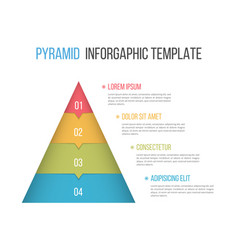 Pyramid chart template Royalty Free Vector Image