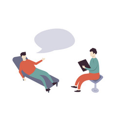 Psychologist private practice cartoon set Vector Image