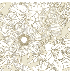 Floral tile pattern flower background garden Vector Image