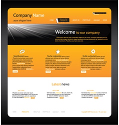 Editable website template Royalty Free Vector Image