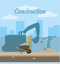 Construction zone concept Royalty Free Vector Image
