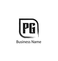 Initial letter pg logo template design Royalty Free Vector