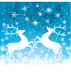 Blue christmas deer Royalty Free Vector Image - VectorStock