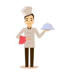 Young professional chef Royalty Free Vector Image