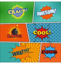 Explosion comick book background Royalty Free Vector Image