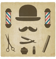 Barber old background Royalty Free Vector Image