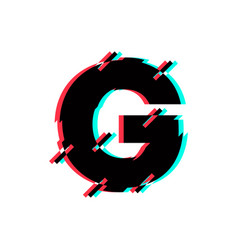 Logo letter y glitch distortion diagonal Vector Image