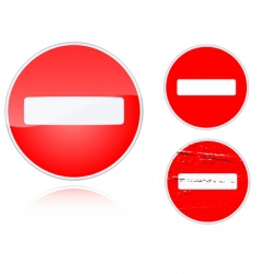 No entry or do not enter traffic sign Royalty Free Vector