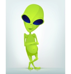 Cartoon alien football Royalty Free Vector Image