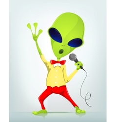 Cartoon alien guitar Royalty Free Vector Image