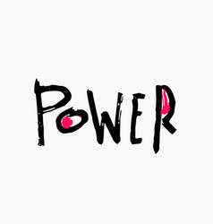 Girl power lettering 02 Royalty Free Vector Image