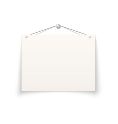Blank sign template with white sheep on white Vector Image