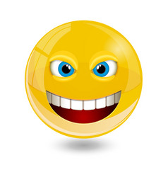 Yellow smiley emoticons emoji Royalty Free Vector Image