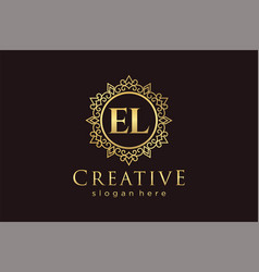 Os initial letter gold calligraphic feminine Vector Image